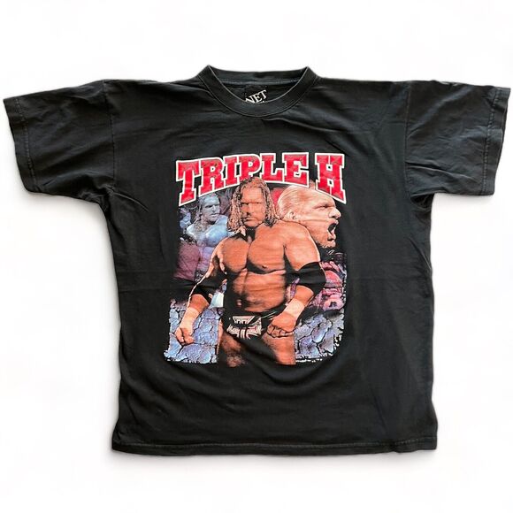 Vintage | Shirts | Rare Vintage 9s Triple H Bootleg Rap Tee Wwf ...